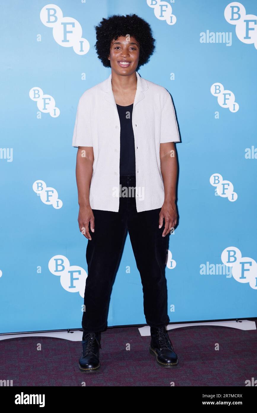 Dionne Edwards arrives for a special preview of Pretty Red Dress, at ...
