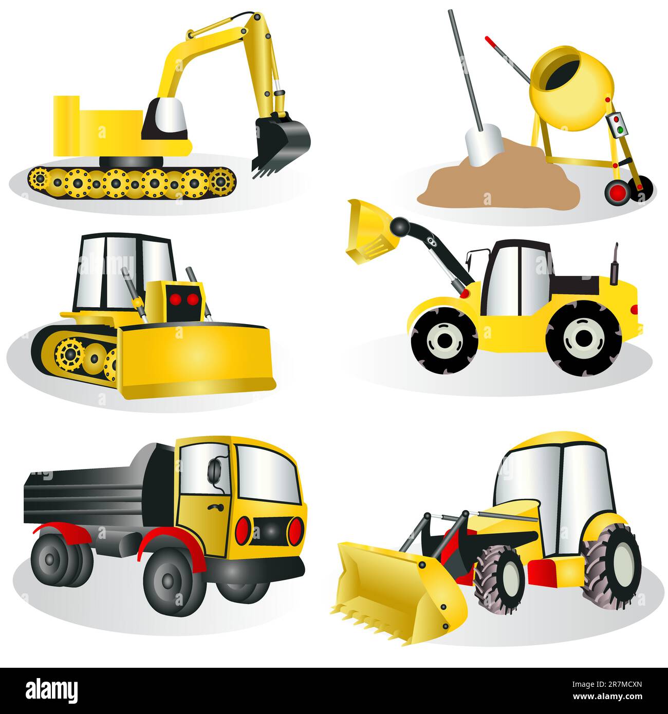 A collection of six different construction icons - part 3 Stock Vector ...