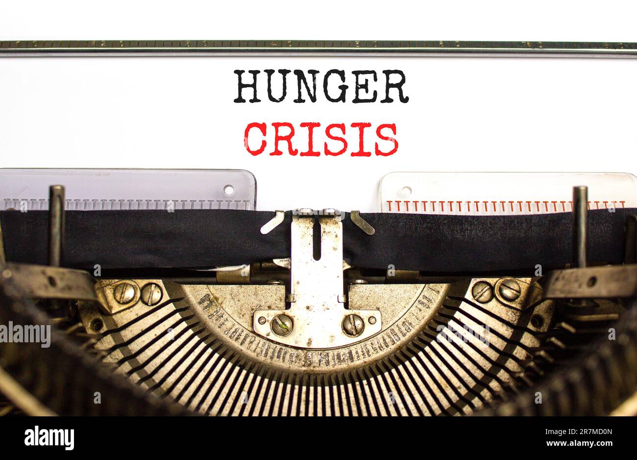 Hunger crisis symbol. Concept words Hunger crisis typed on beautiful ...