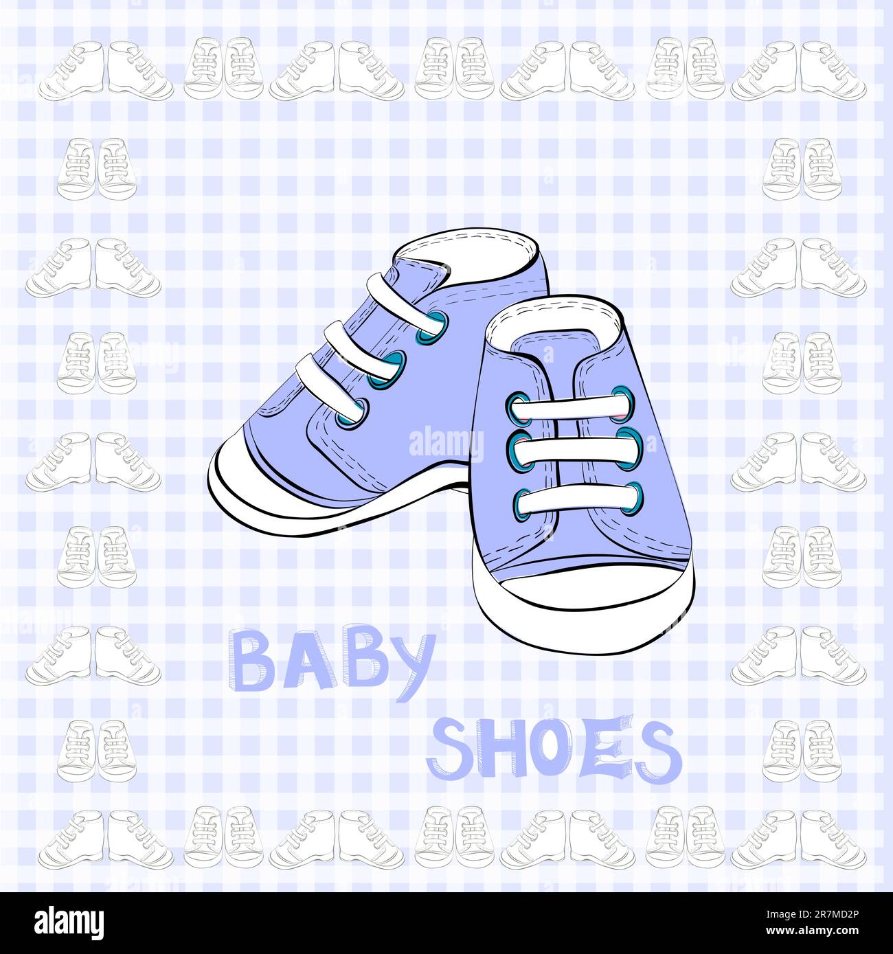 Illustration of a pair blue shoes Stock Vector Image & Art - Alamy