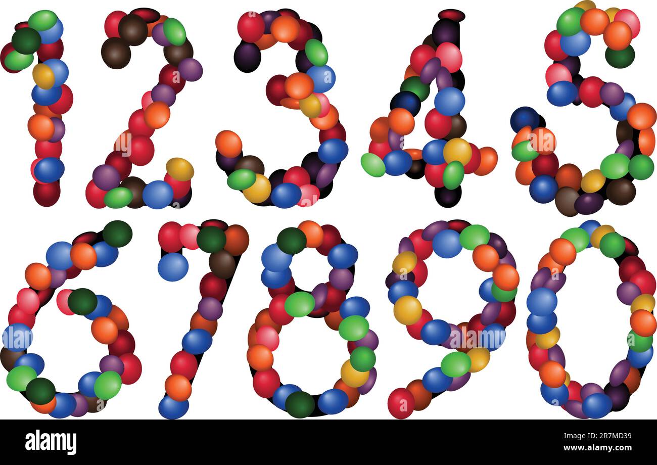 Numbers color pattern hi-res stock photography and images - Alamy