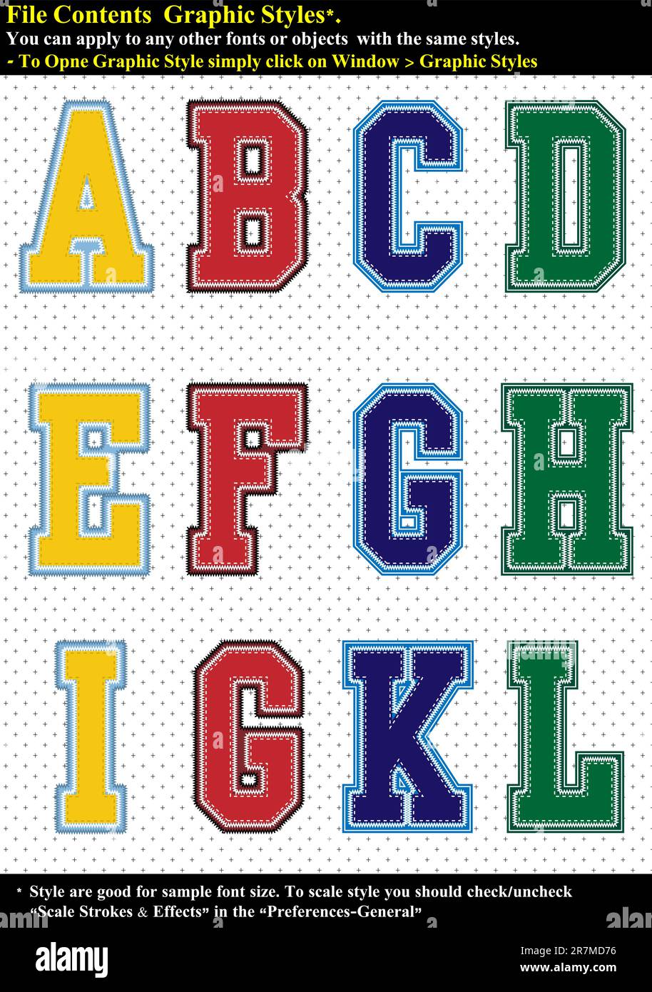 File Contents Graphic Styles* You can apply to any other fonts or objects with the same styles ...