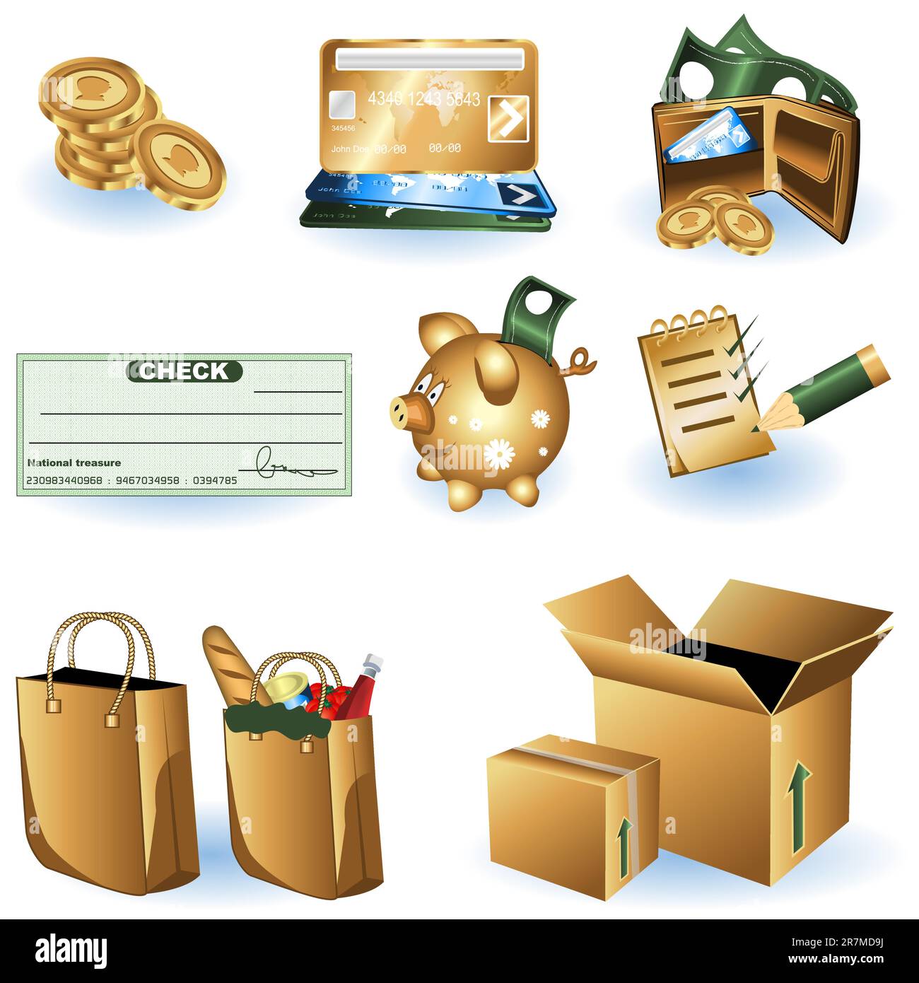 A collection of different shopping icons - part 1 Stock Vector Image ...