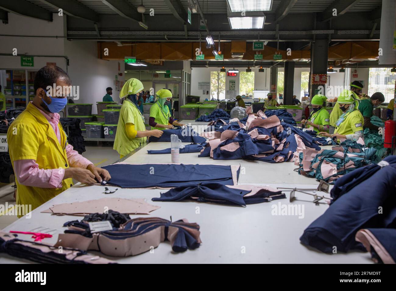 Ready-made garments (RMG) workers working in a LEED Certified Green ...