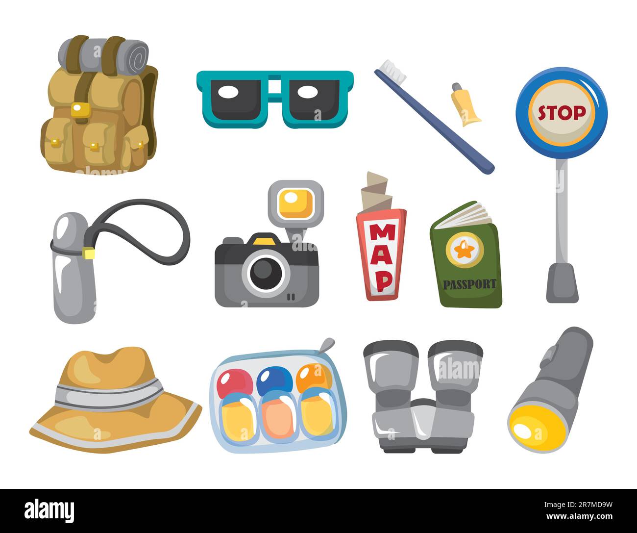 Cartoon travel icons set Stock Vector Image & Art - Alamy