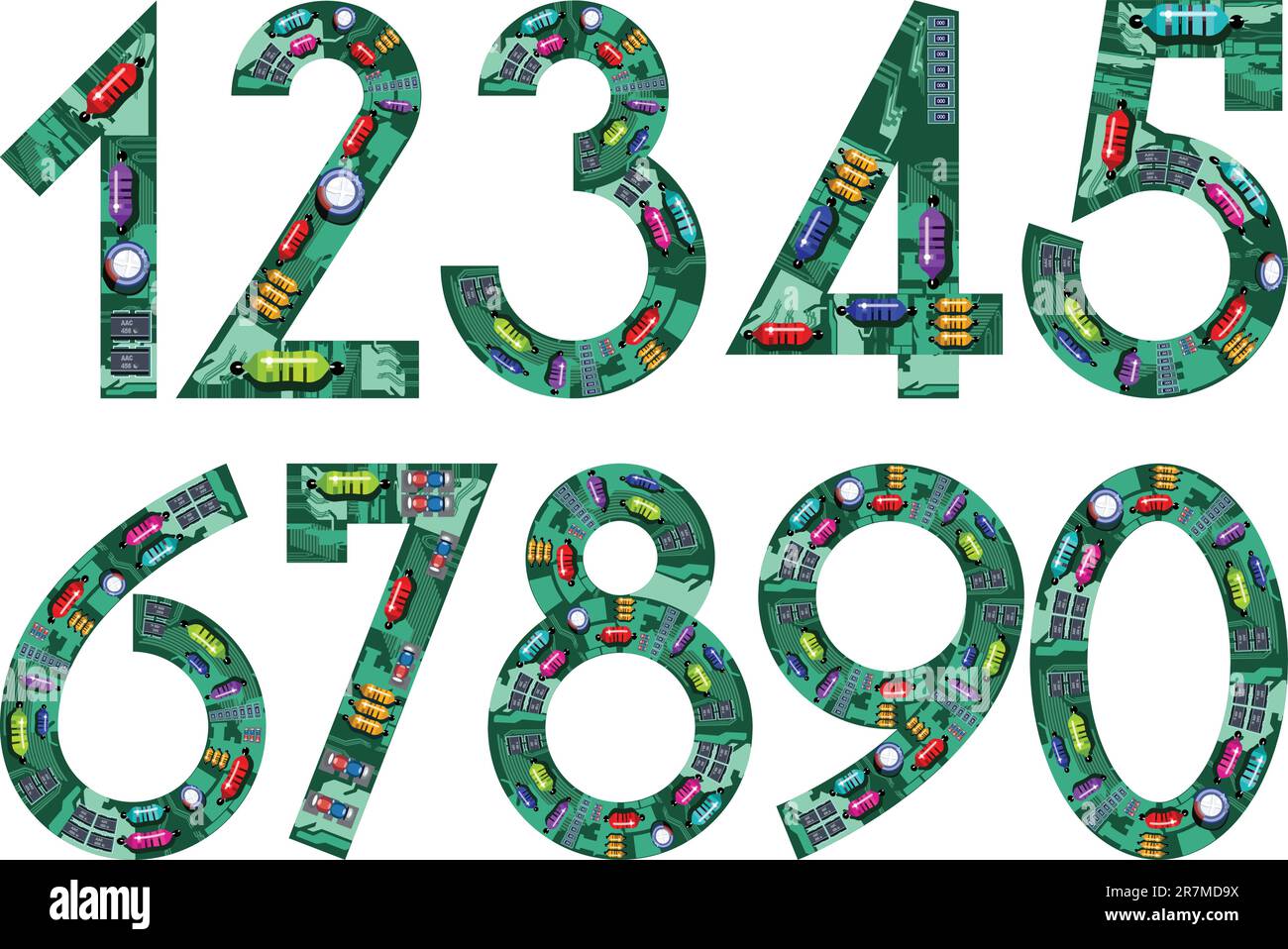 Circuit font type hi-res stock photography and images - Alamy