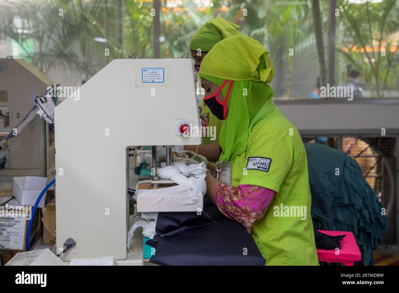 Ready-made garments (RMG) workers working in a LEED Certified Green Garment factory at Adamjee ...