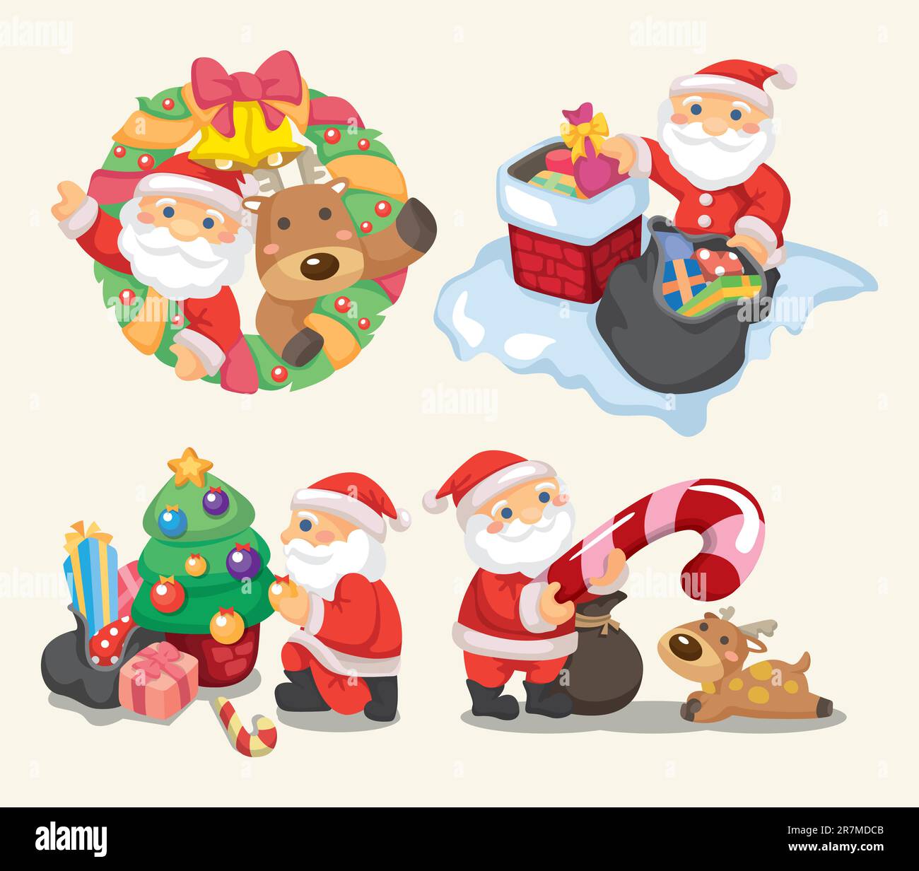 Cute happy christmas present Stock Vector Images - Alamy