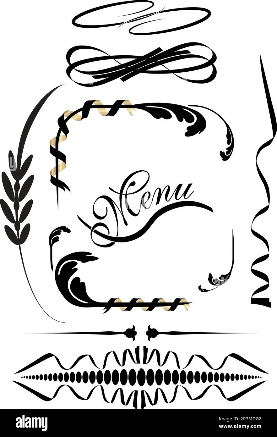 Menu elements hi-res stock photography and images - Alamy