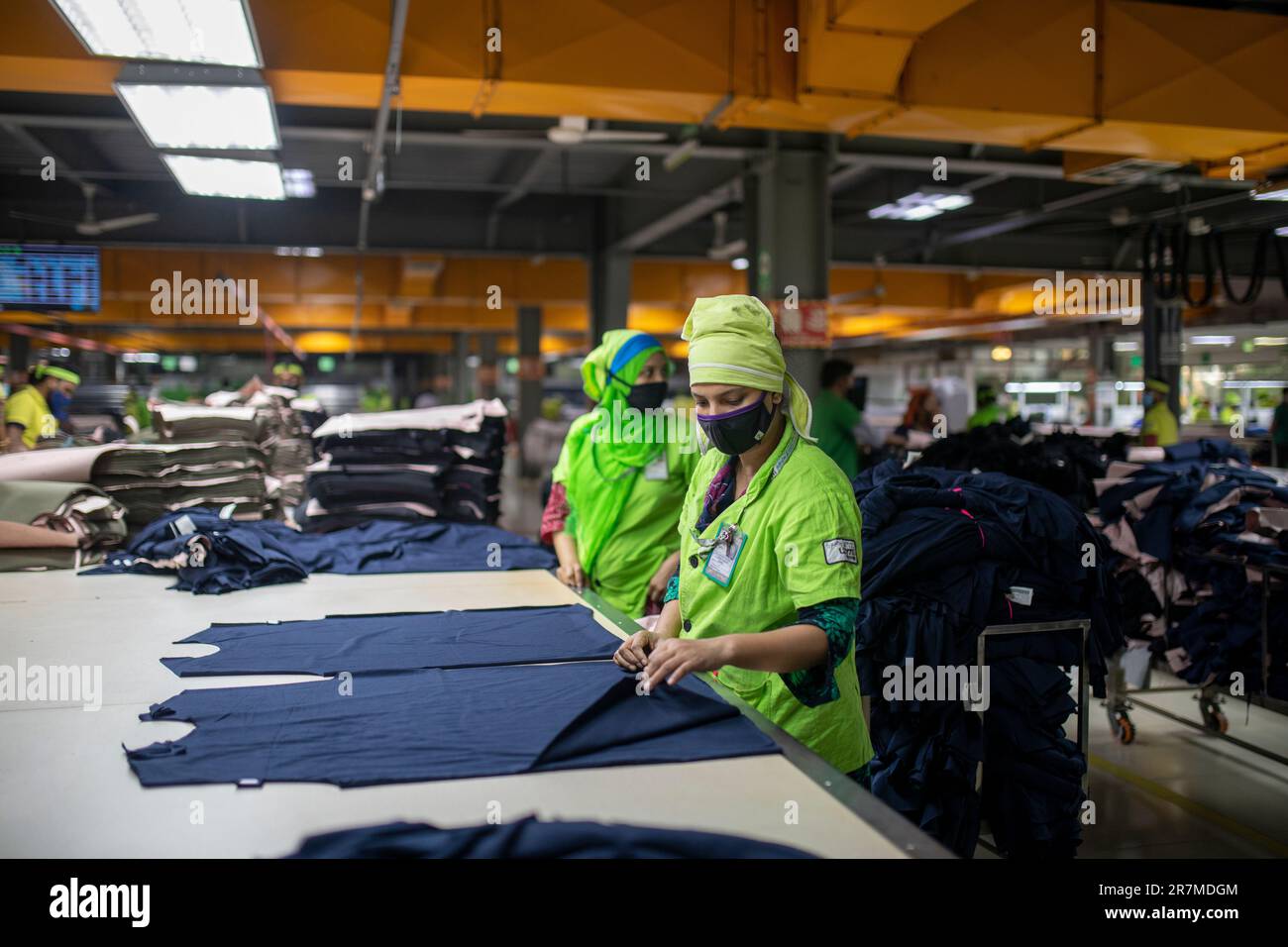 Ready-made garments (RMG) workers working in a LEED Certified Green ...