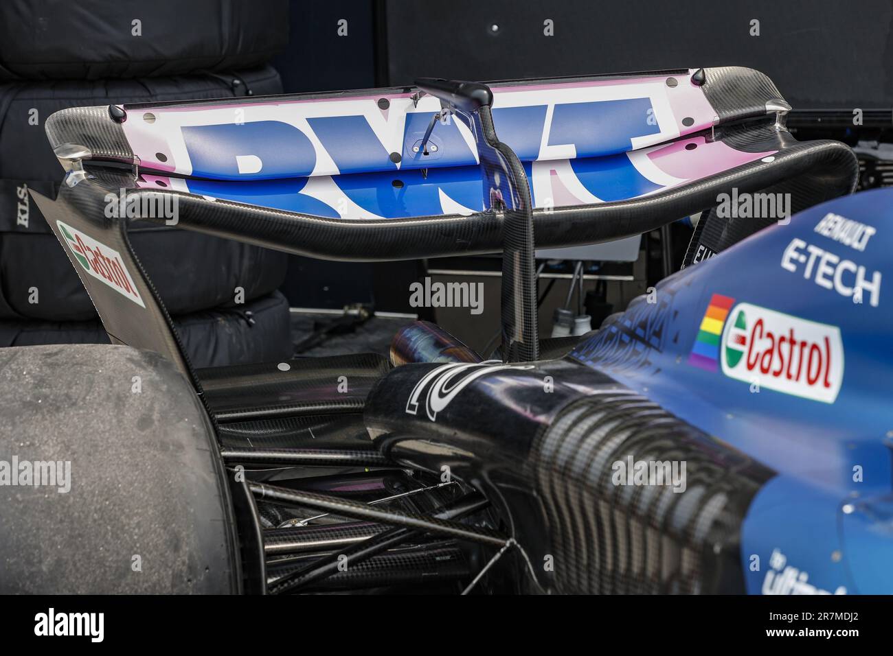 Alpine F1 Team A523, mechanical detail rear wing aerodynamism ...