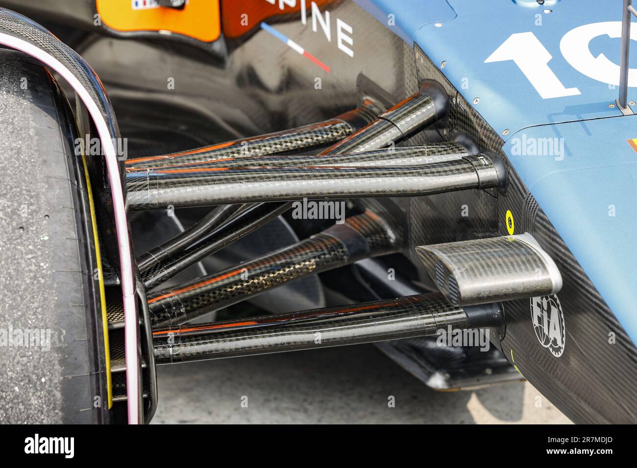 Alpine F1 Team A523, mechanical detail aerodynamism, aerodynamic ...
