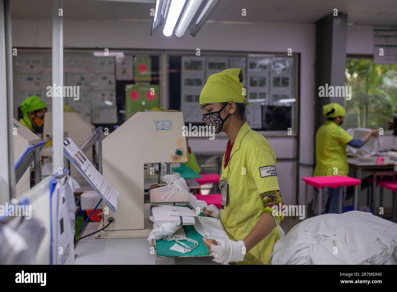 Ready-made garments (RMG) workers working in a LEED Certified Green ...