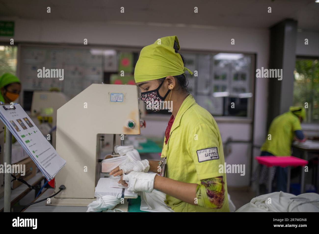 Ready-made garments (RMG) workers working in a LEED Certified Green ...