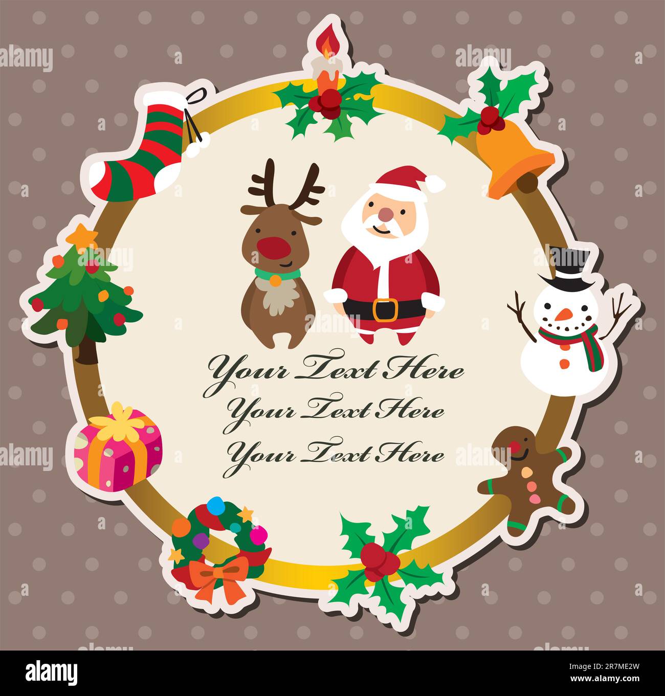 cartoon xmas card Stock Vector Image & Art - Alamy