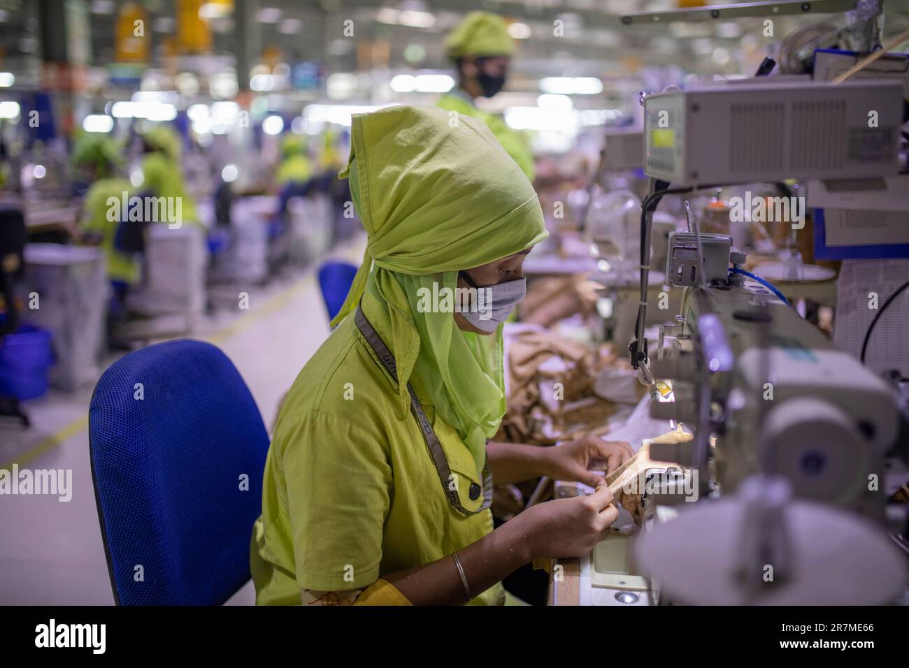Ready-made garments (RMG) workers working in a LEED Certified Green ...