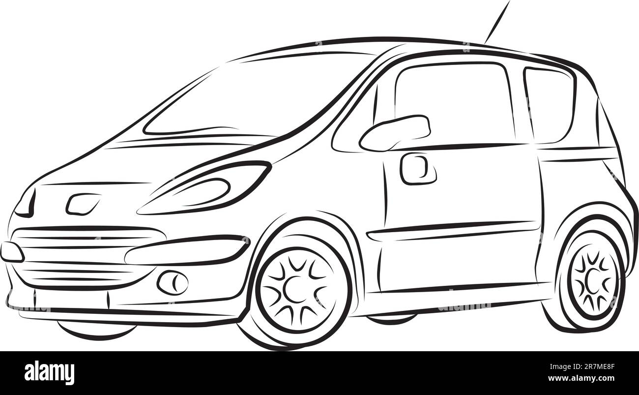 Drawing of the car, vector illustration Stock Vector Image & Art - Alamy