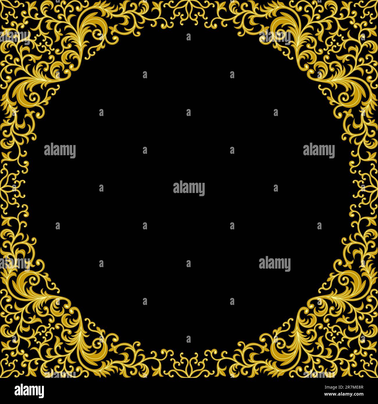 Vintage floral frame. Decorative pattern. Vector illustration Stock ...