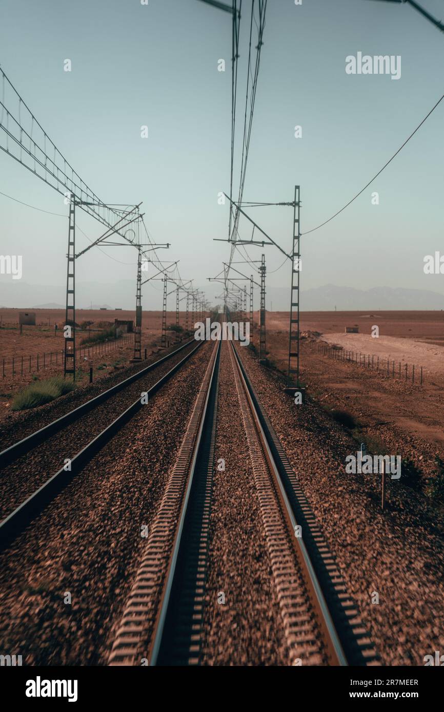 Train rails: Symbolic paths that stretch into the horizon, embodying ...