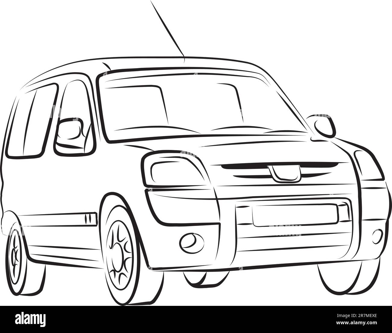 Drawing of the car, vector illustration Stock Vector Image & Art - Alamy