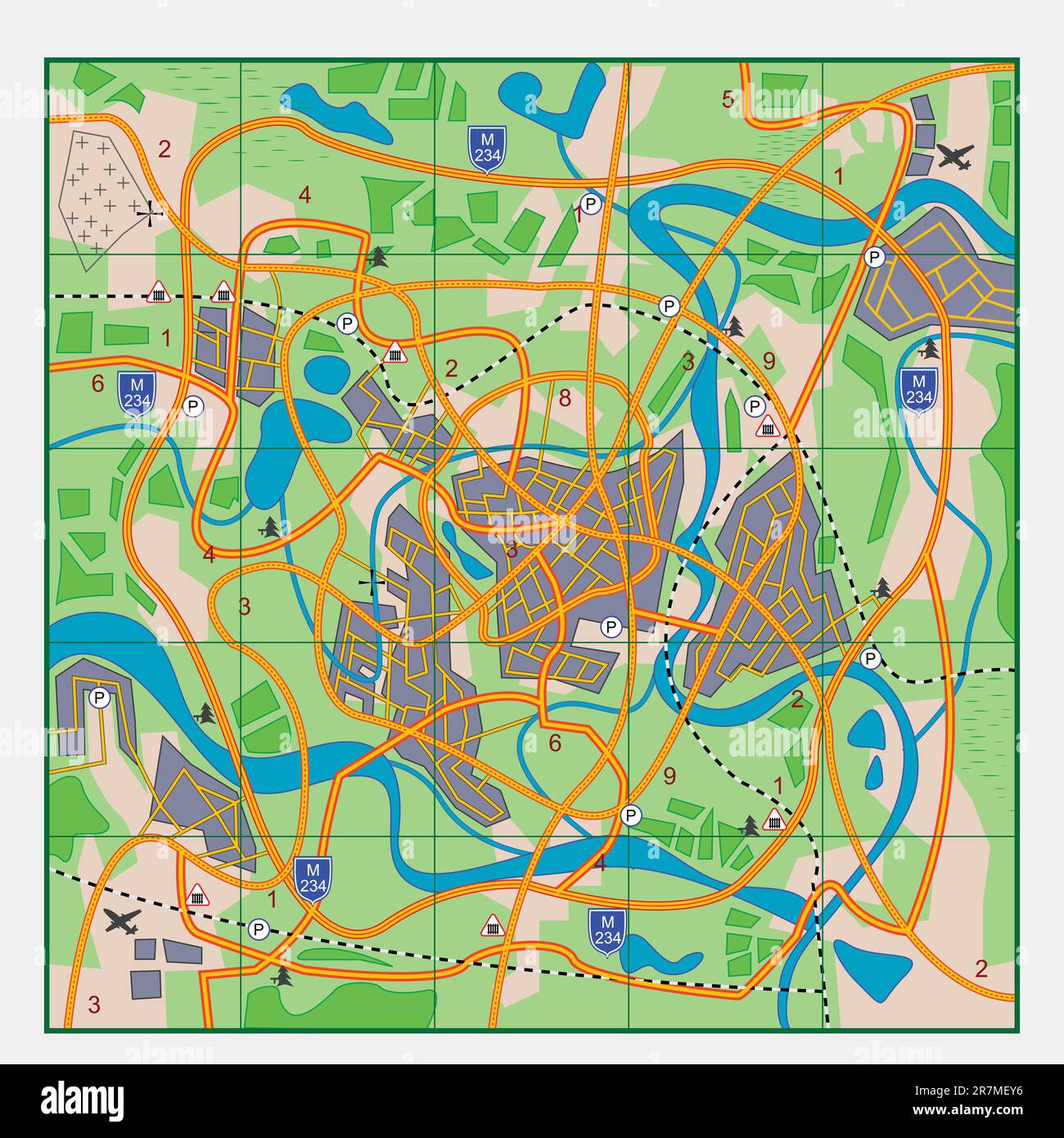 Large scale map Stock Vector Images - Alamy
