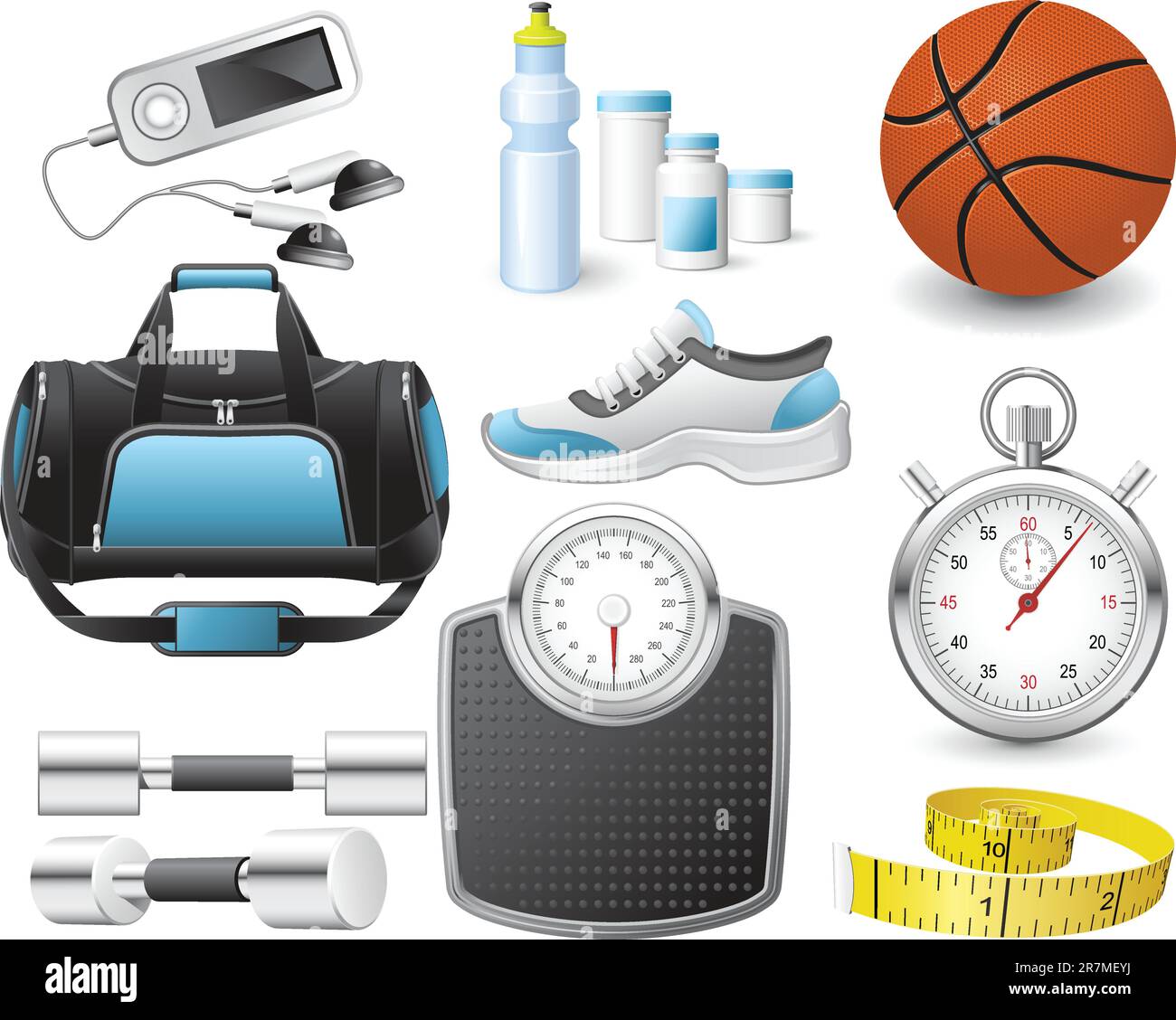 Set of sport and fitness objects Stock Vector Image & Art - Alamy