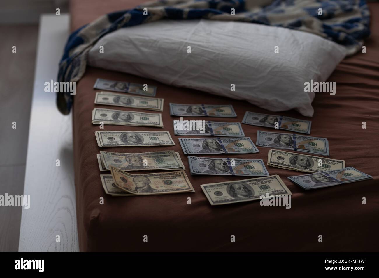 Evidence Chain of Custody Labels and brown paper bag with fingerprints ...