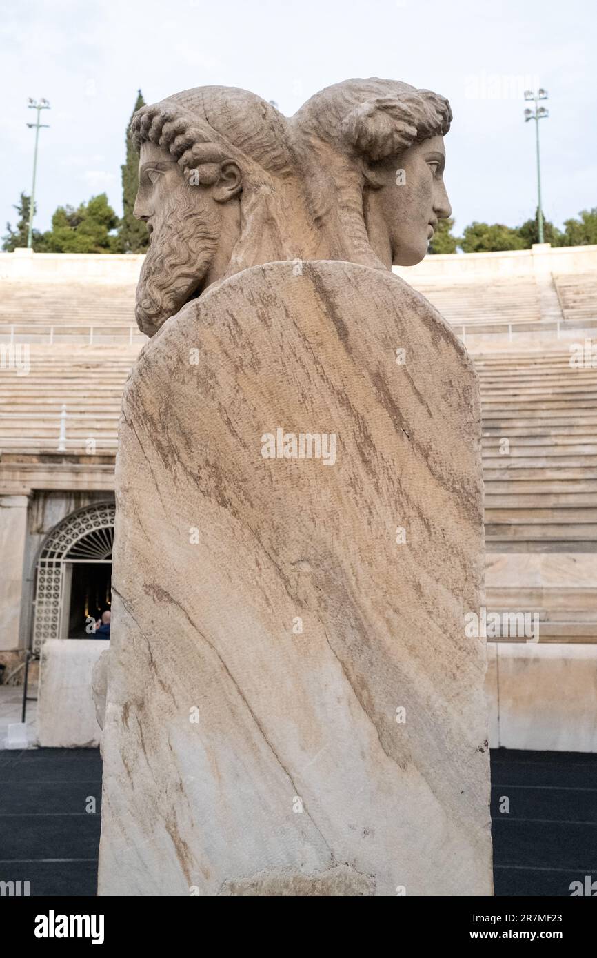 Greece, Athens on 2023-01-18. The Panathenaic Stadium is one of the ...