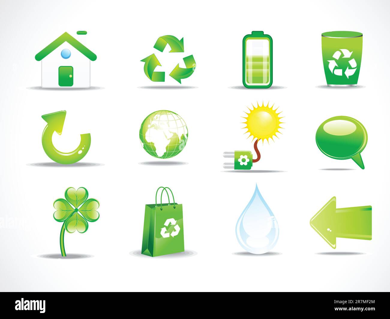 abstract eco icon set vector illustration Stock Vector Image & Art - Alamy