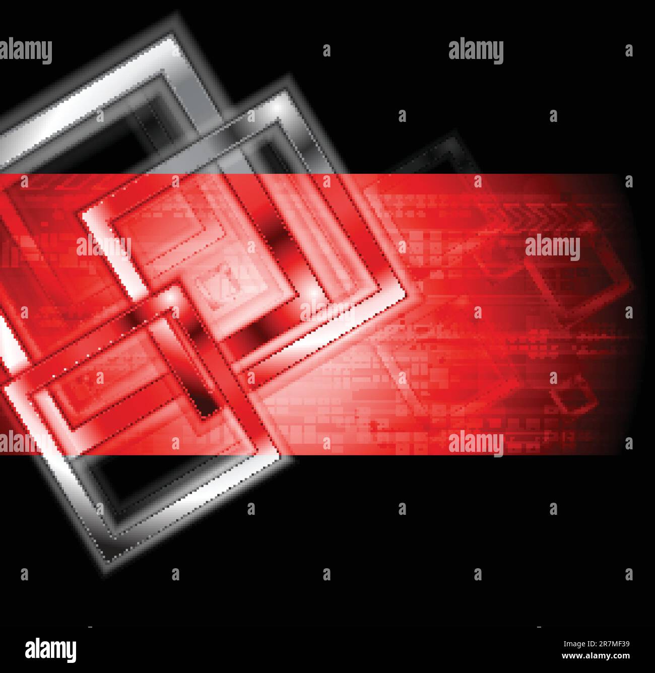 Stylish design red tech banner hi-res stock photography and images - Alamy