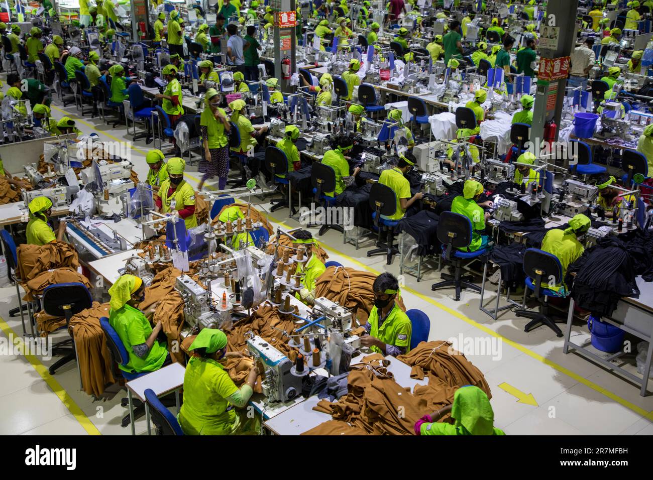 Ready-made garments (RMG) workers working in a LEED Certified Green ...