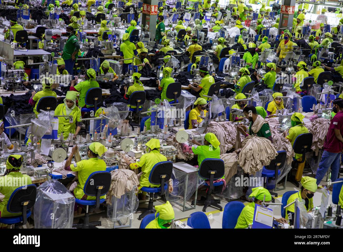 Ready-made garments (RMG) workers working in a LEED Certified Green ...