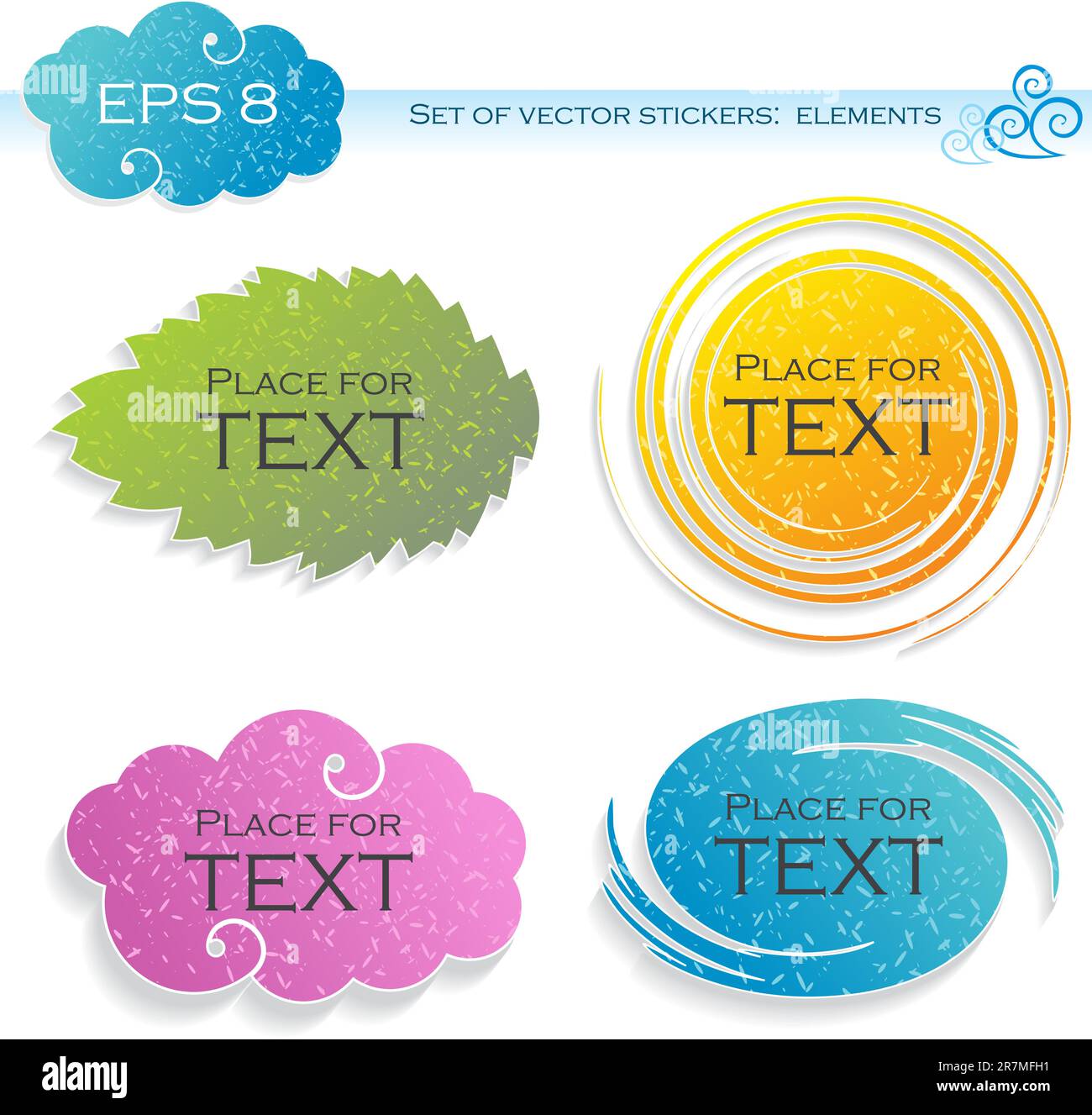 Four elements (stickers). Vector Illustration Stock Vector Image & Art ...