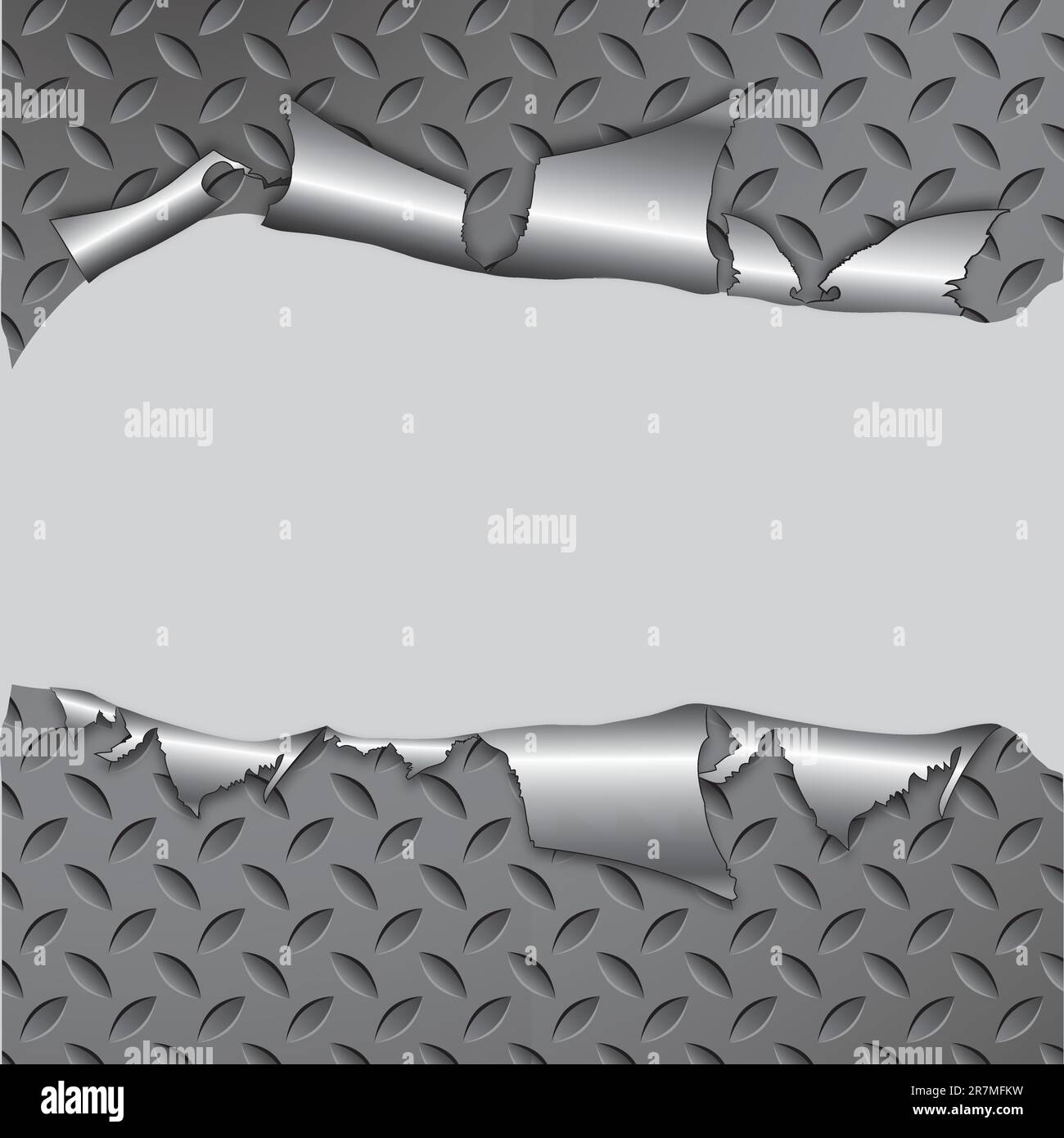 Abstract vector torn metal texture seamless. Metallic pattern, aluminum ...