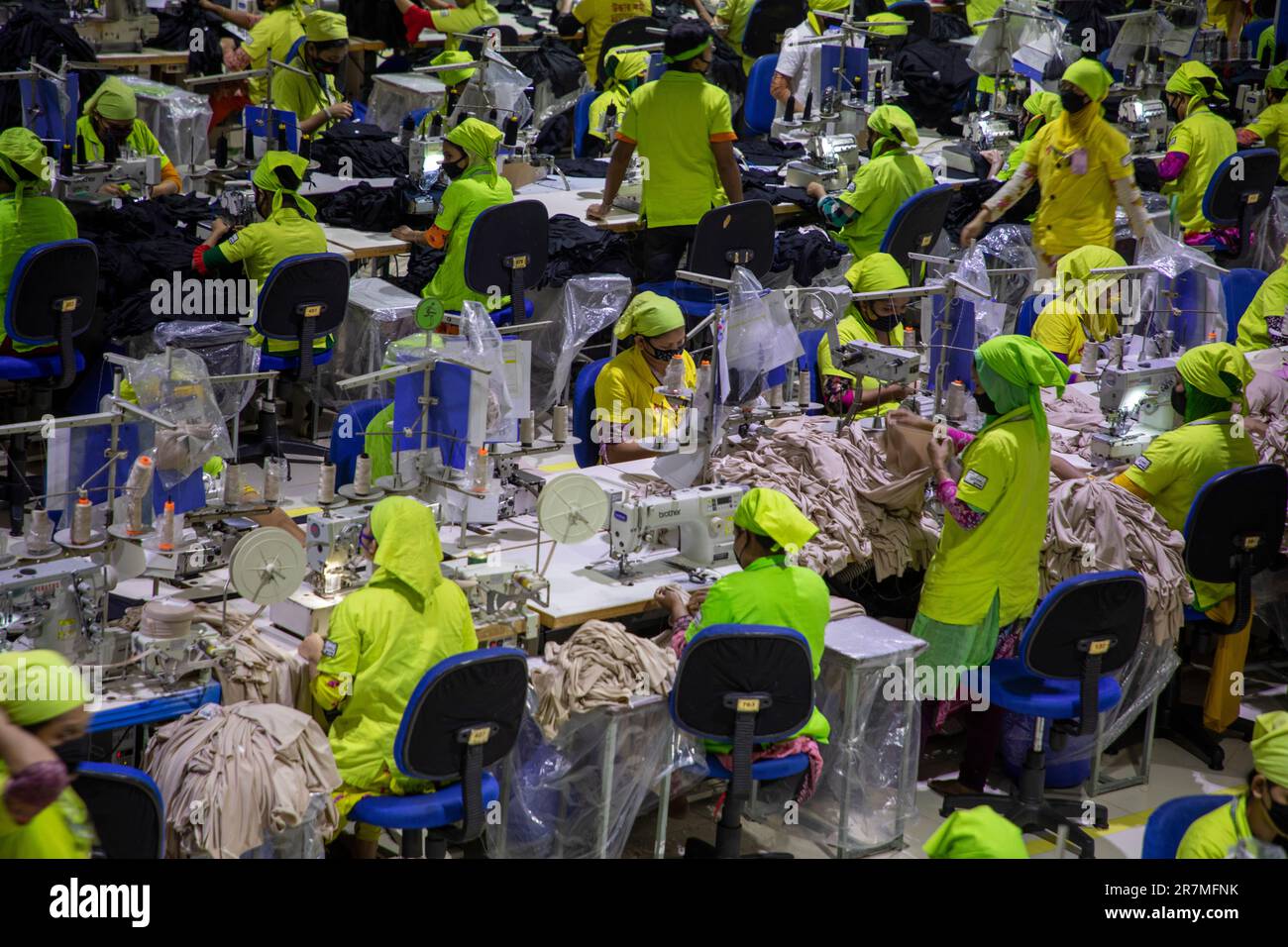 Ready-made garments (RMG) workers working in a LEED Certified Green ...