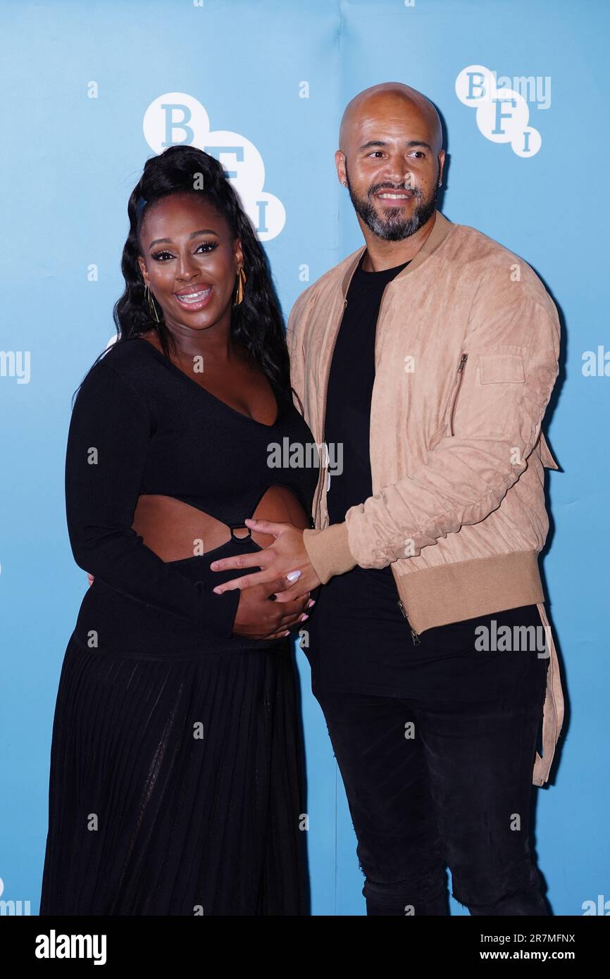 Alexandra Burke and Darren Randolph arrives for a special preview of ...