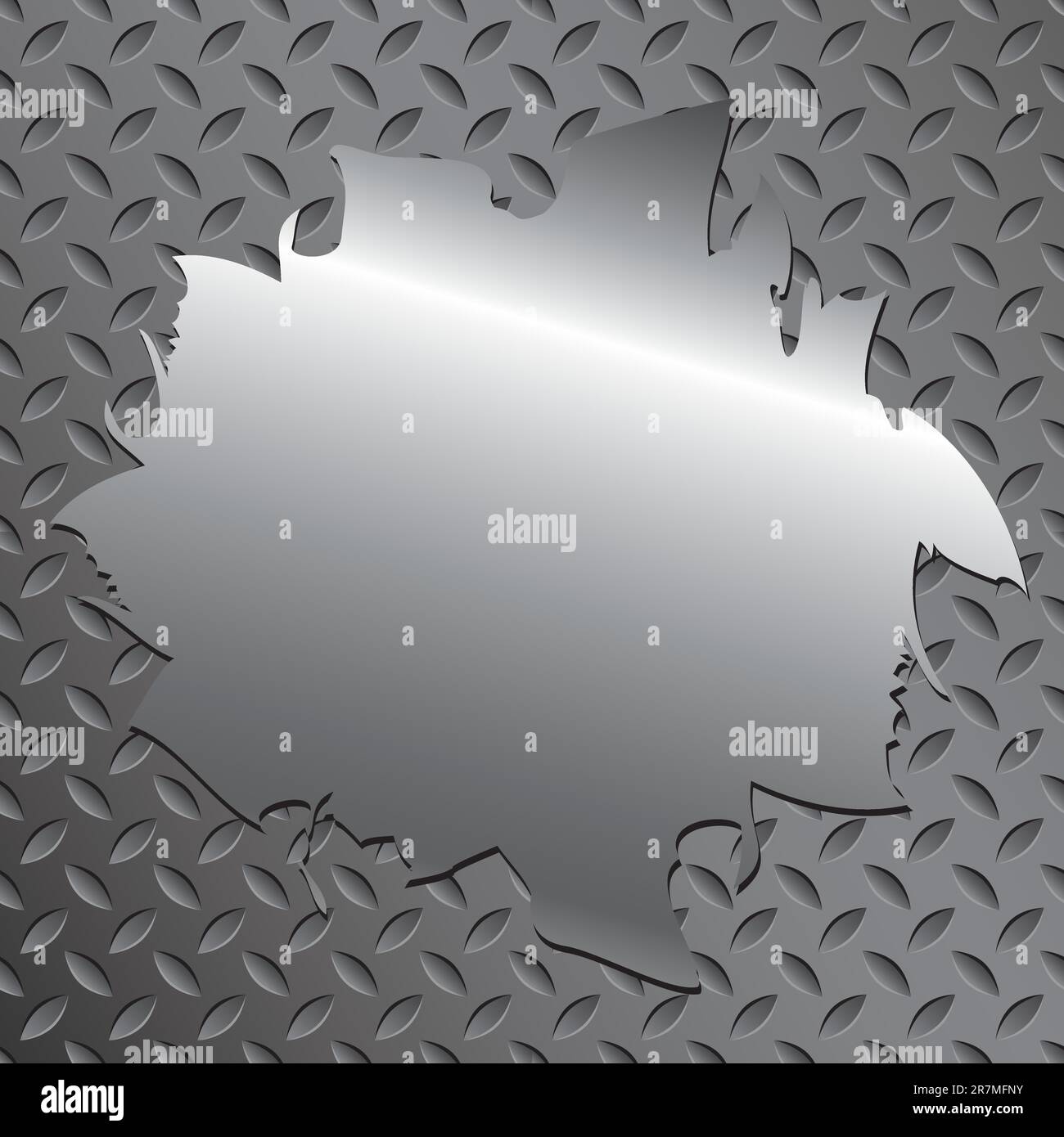 Vector blank metal texture seamless. Metallic pattern. Text ...
