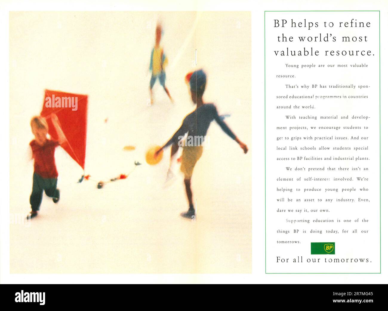 BP British Petroleum educational programs advert in a magazine 1990 ...