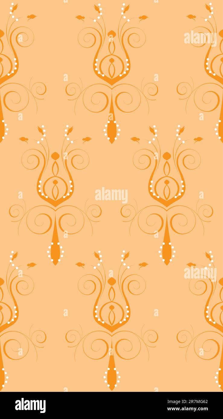 Vector Illustration of seamless background. Peach Orange Abstract ...