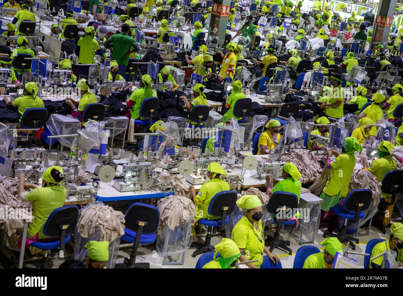 Ready-made garments (RMG) workers working in a LEED Certified Green ...
