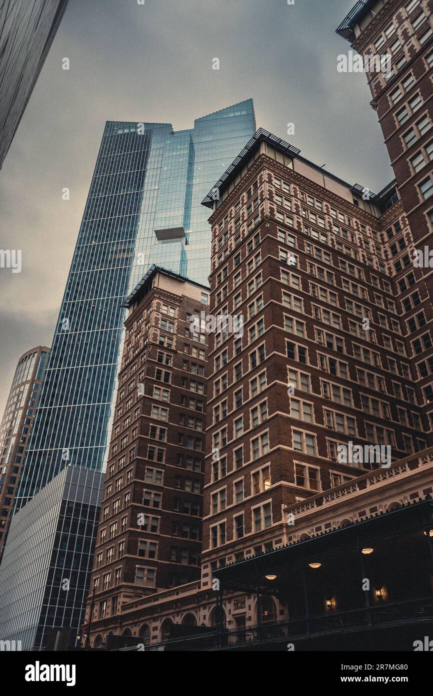 A street surrounded by buildings in Houston Stock Photo - Alamy