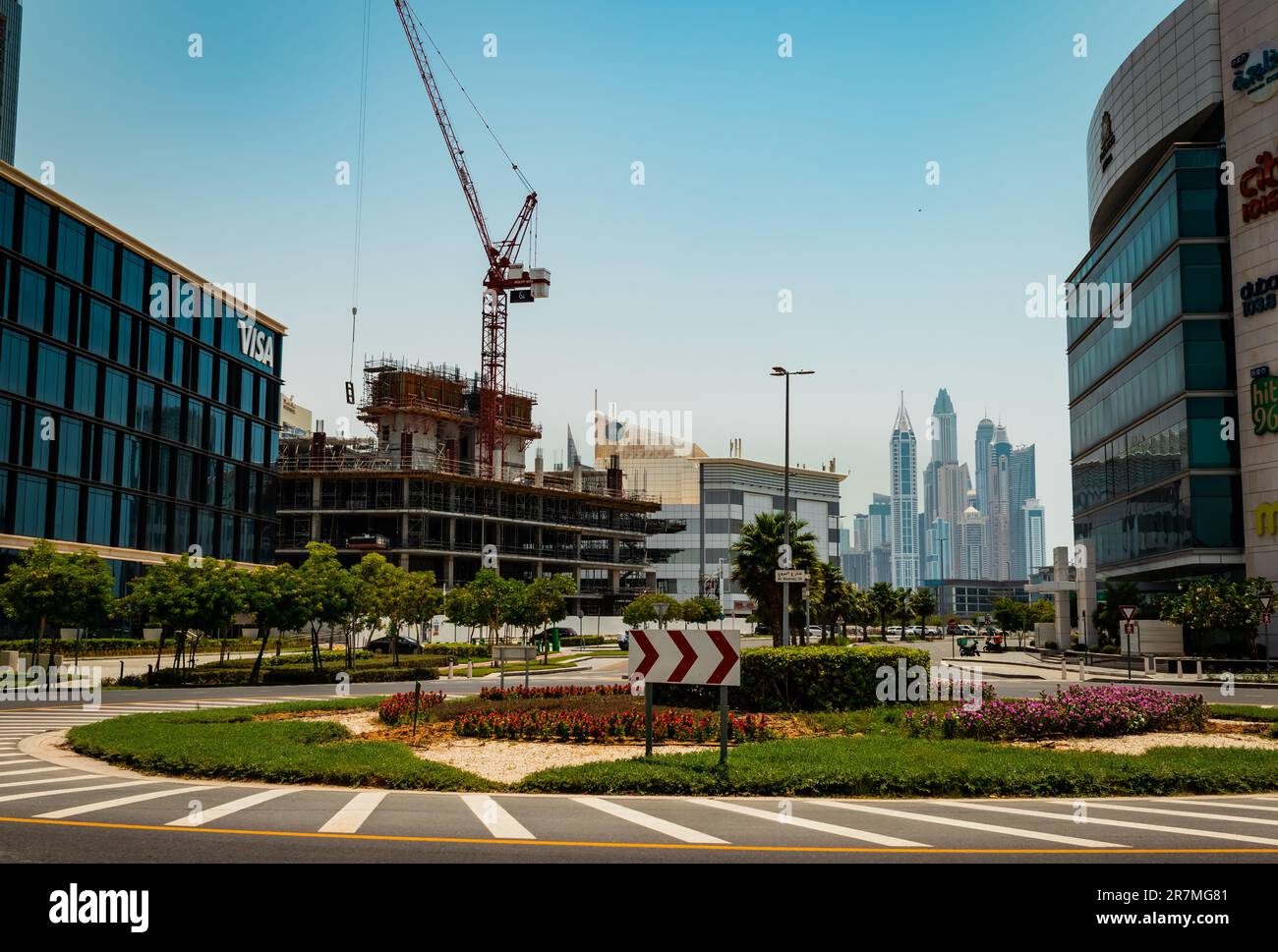 Road circle in the city Stock Photo - Alamy