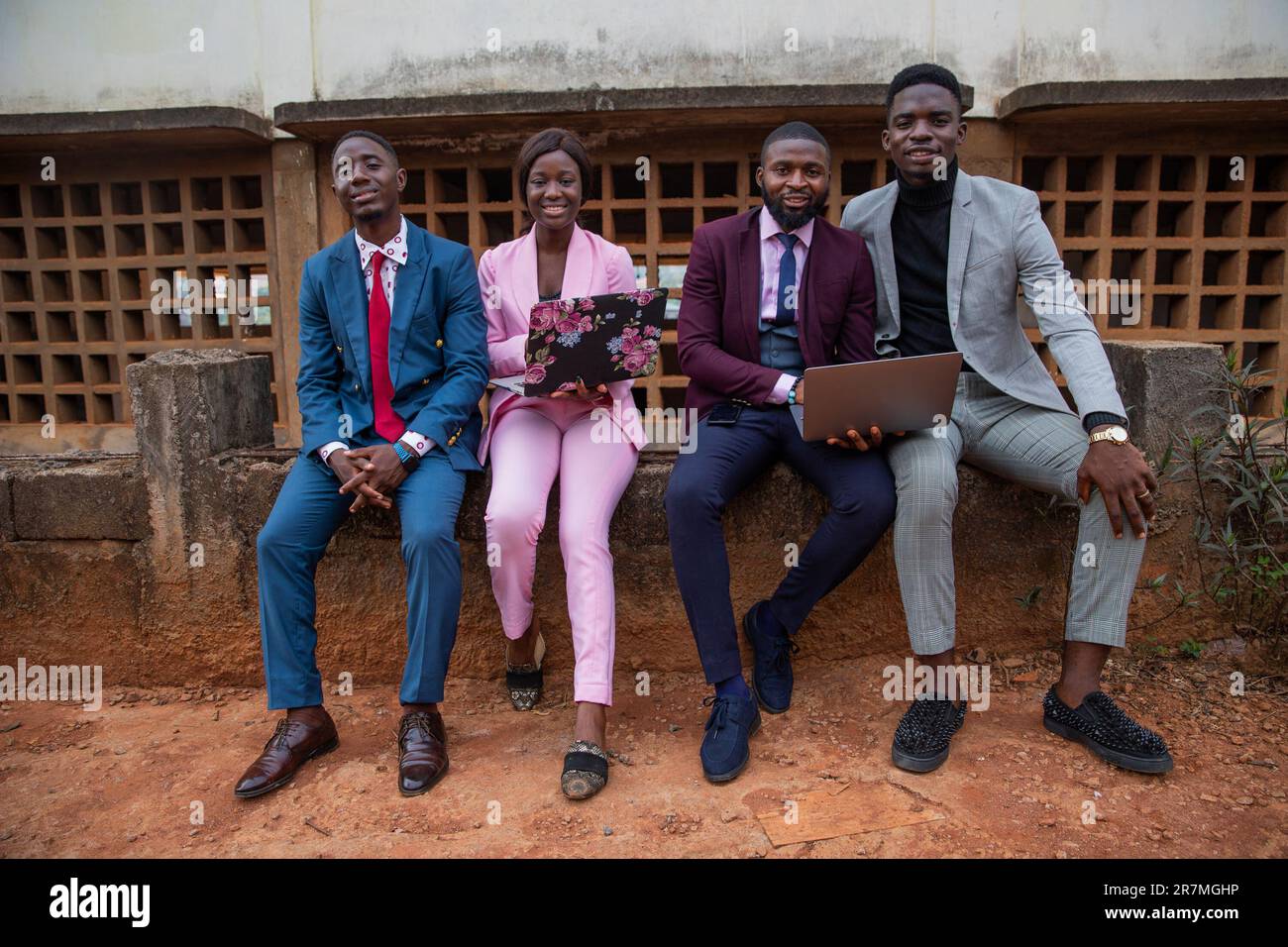 Group of African business people sitting during a meeting, elegant ...