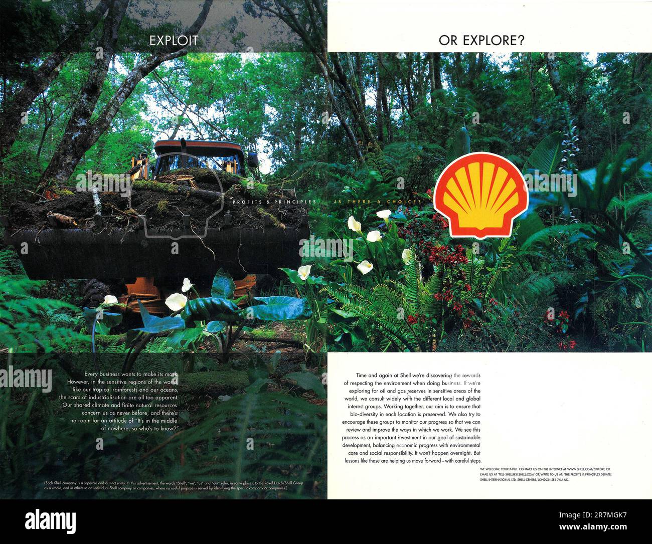 Shell environmental advert in a magazine 1999 Stock Photo - Alamy