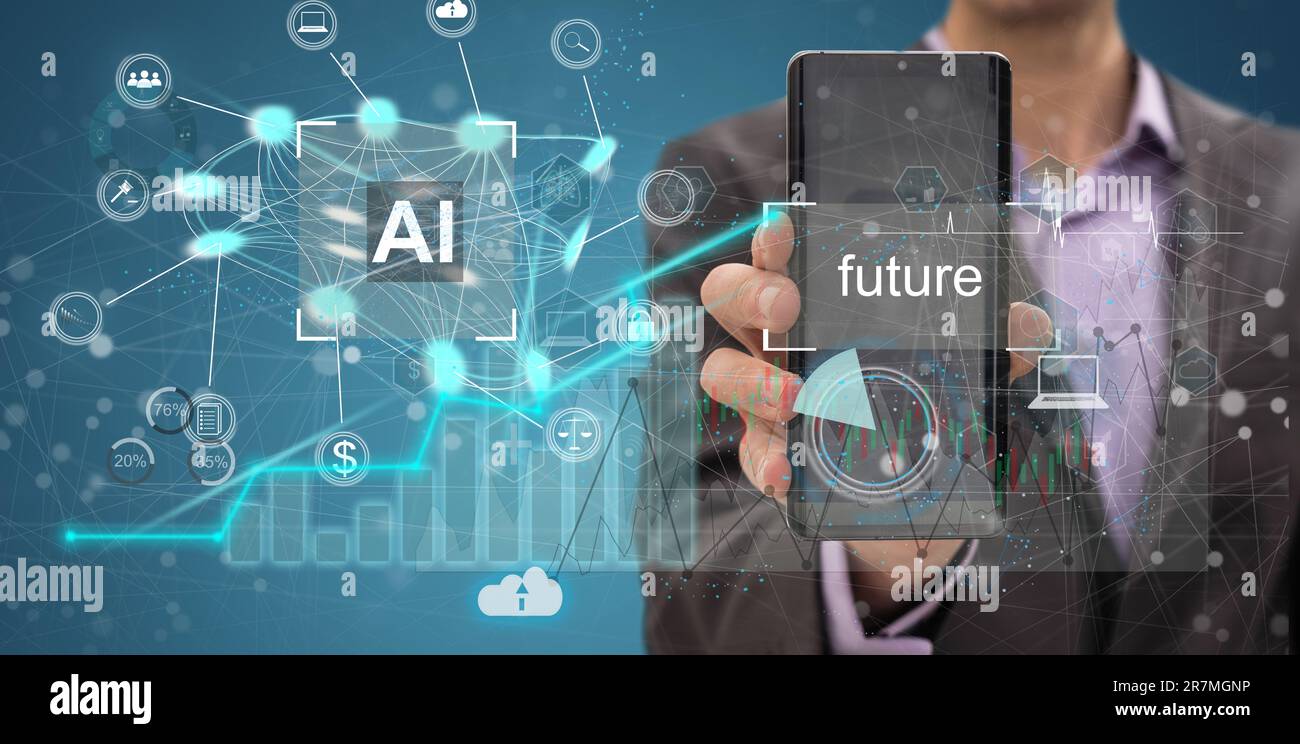 Big data technology and data science. Data scientist querying ...