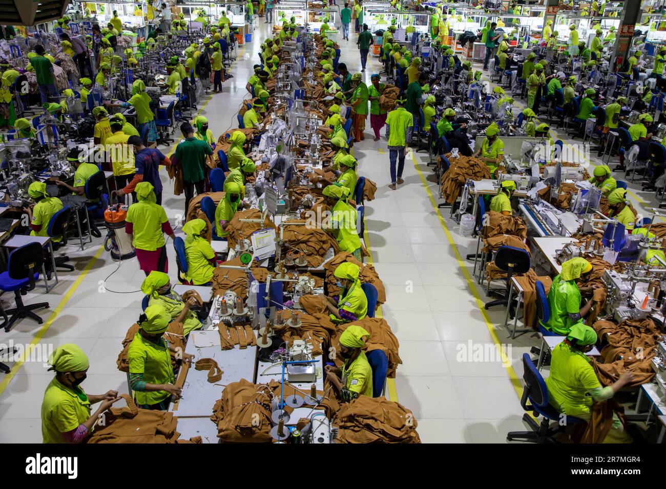Ready-made garments (RMG) workers working in a LEED Certified Green ...