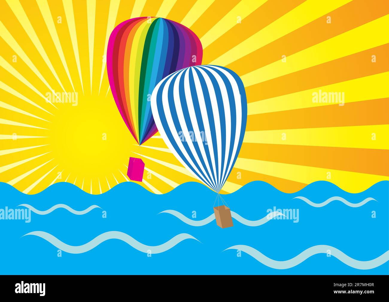 Balloon at sunrise Stock Vector Images - Alamy
