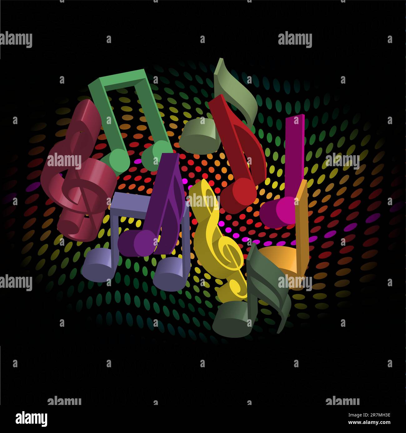 Music notes banner design Stock Vector Images - Alamy