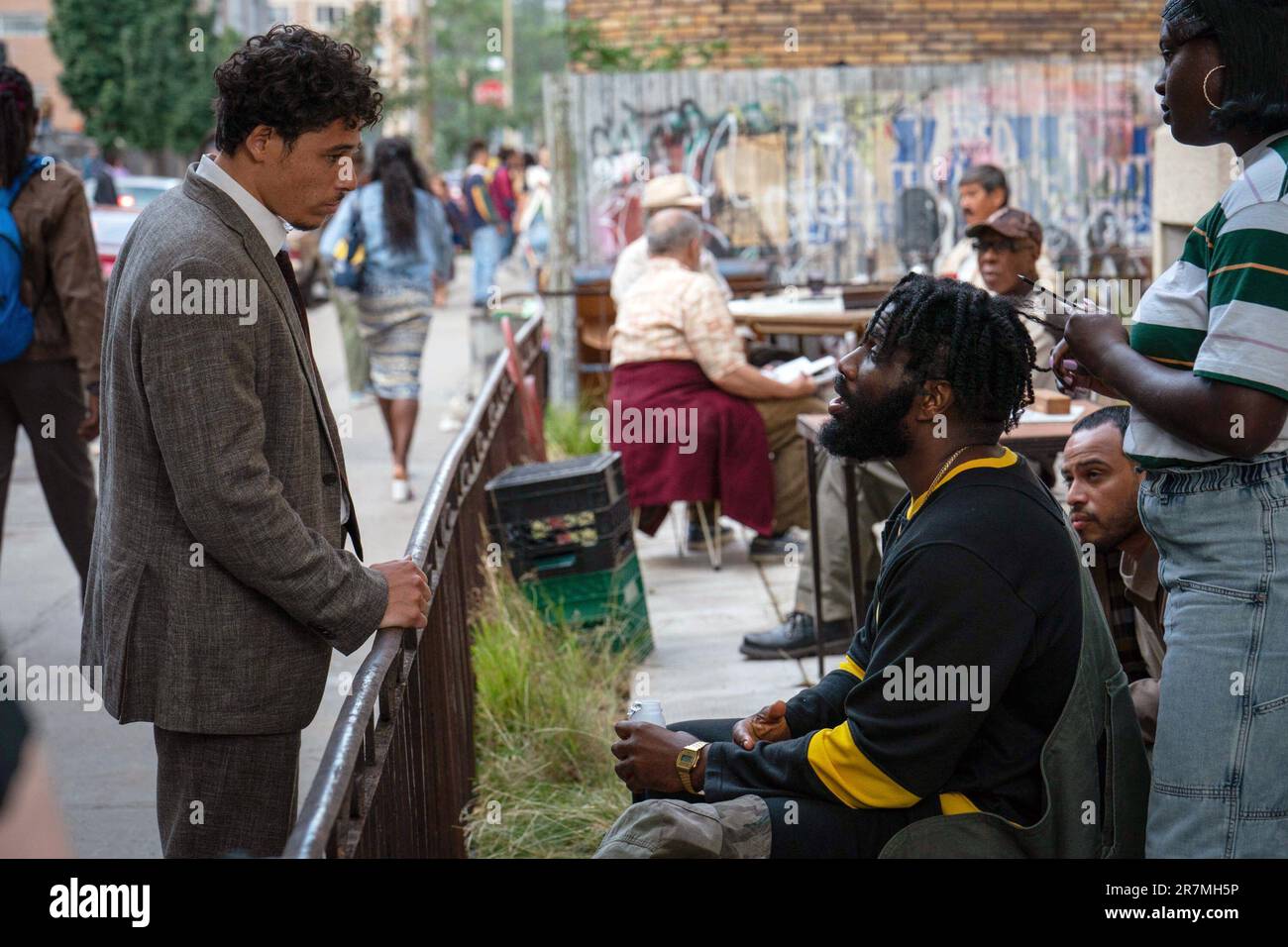 TRANSFORMERS: RISE OF THE BEASTS, center from left: Anthony Ramos, left ...