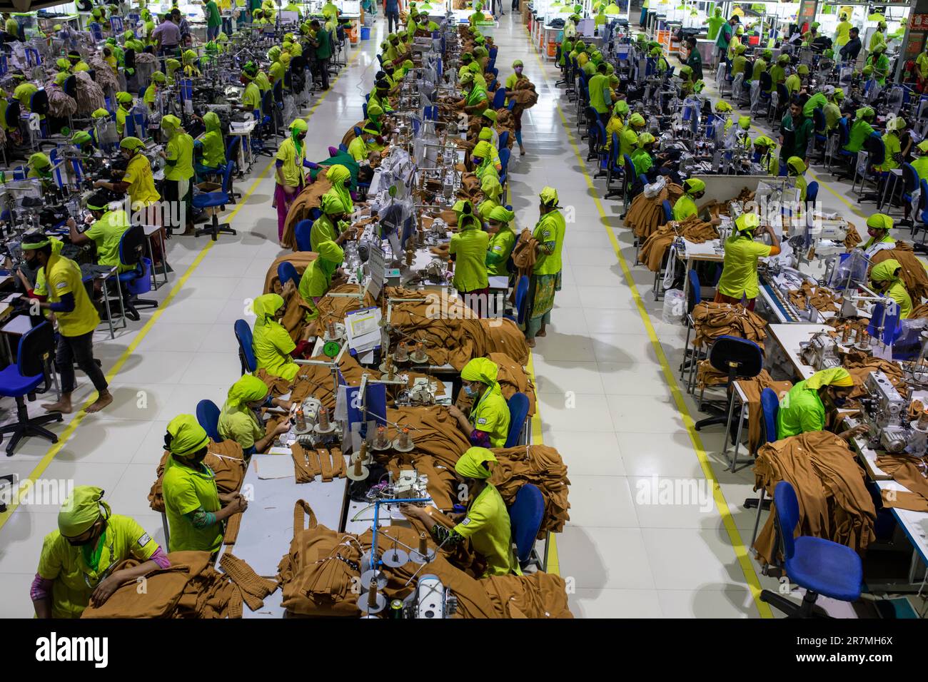 Ready-made garments (RMG) workers working in a LEED Certified Green ...